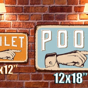 RESTROOM SIGN, Restroom Signs, Vintage Style Pub Restroom Sign ...