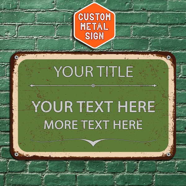 Custom Small Metal Sign Weatherproof - Etsy