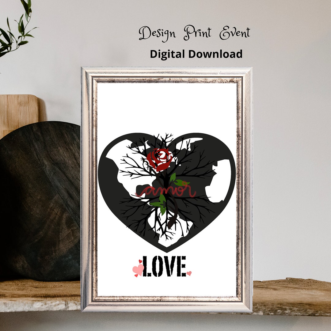 PRINTABLE Love Wall Art, LOVE, Love Wall Art Prints, Digital Download ...