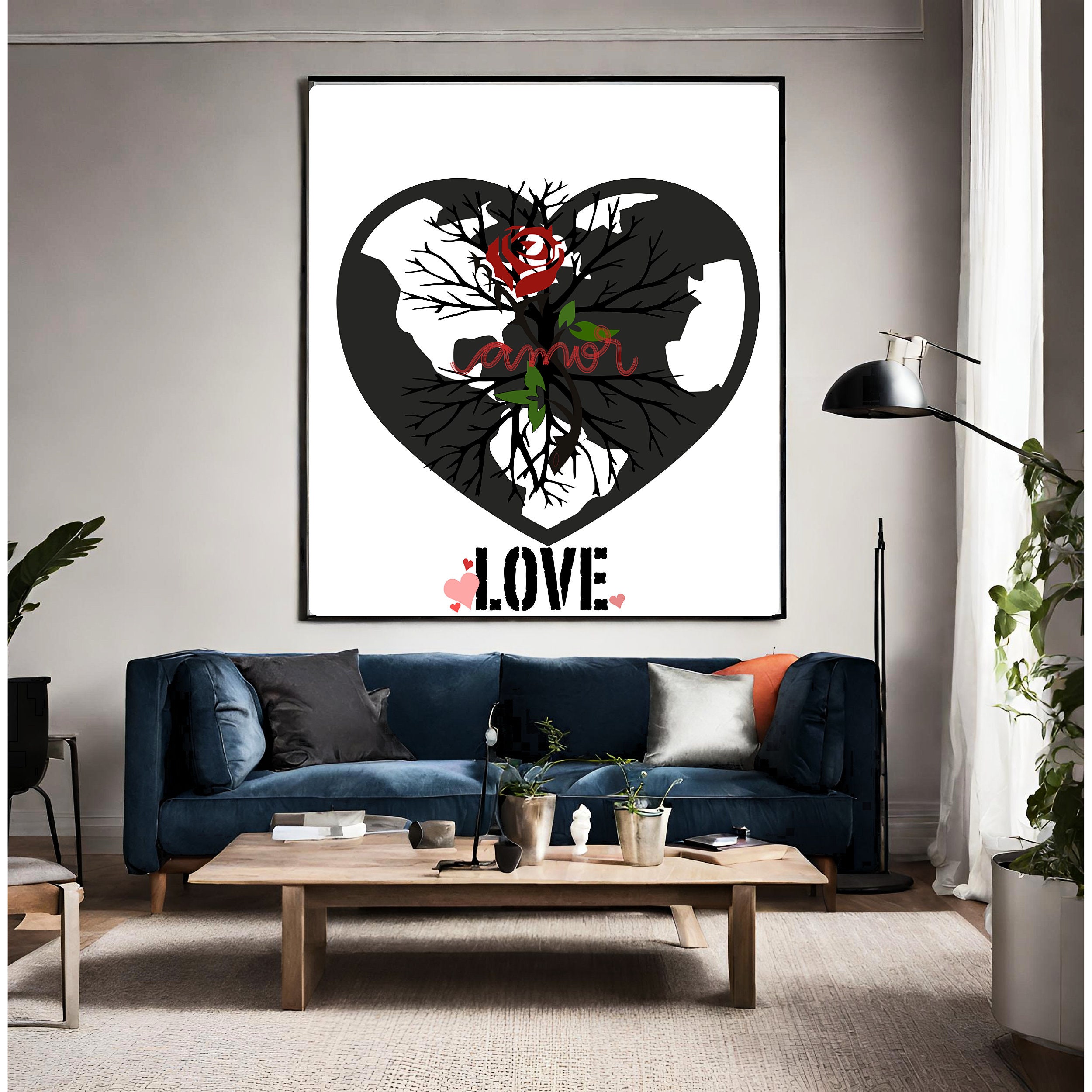 PRINTABLE Love Wall Art, LOVE, Love Wall Art Prints, Digital Download ...
