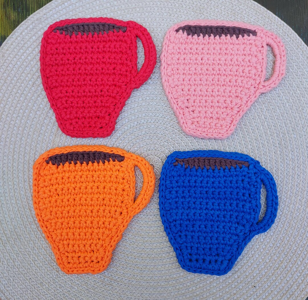 Crochet Coffee Mug Cotton Coaster or Doily - Etsy