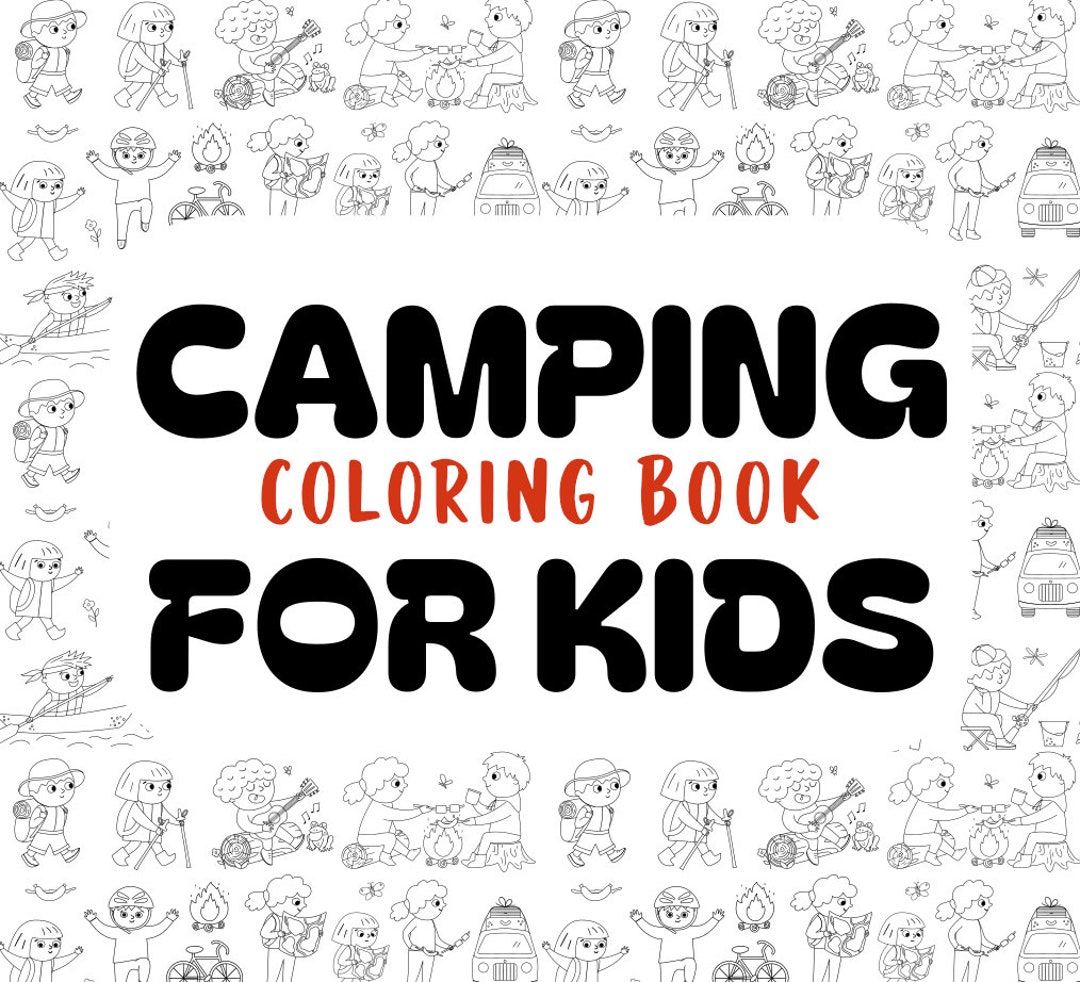 Camping Coloring Book for Kids - Etsy