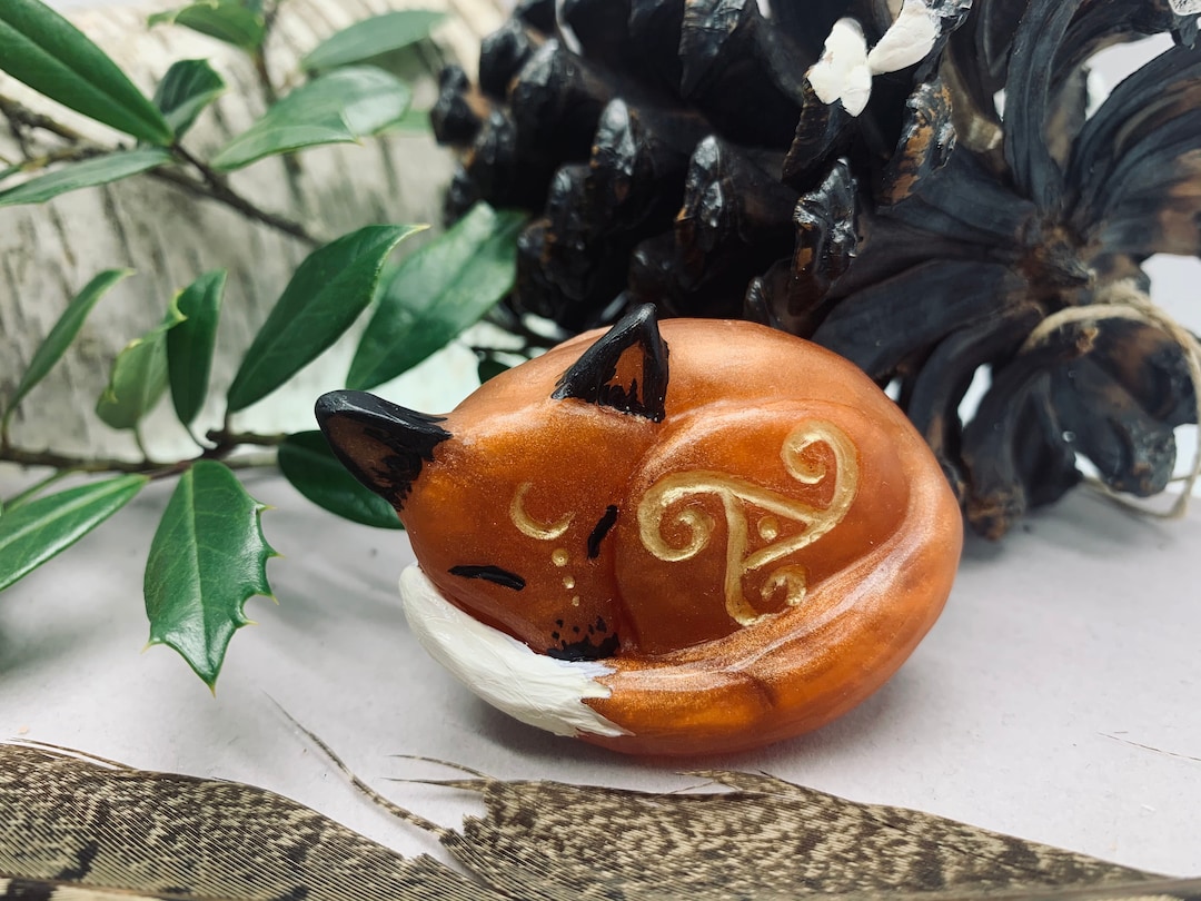 Red Fox Pocket Totem, Hand-painted Resin Spirit Animal - Etsy