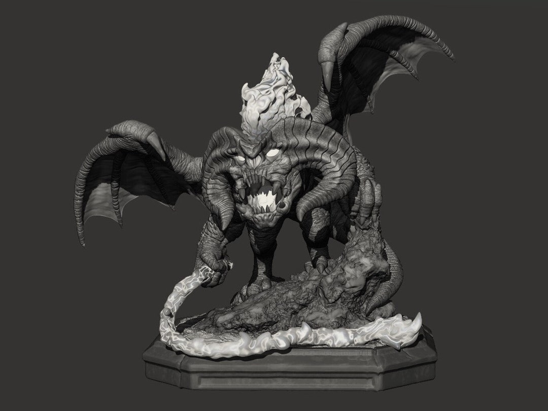 Balrog 3D Figure, Stl File for 3D Printer, Digital File for 3D Printing ...
