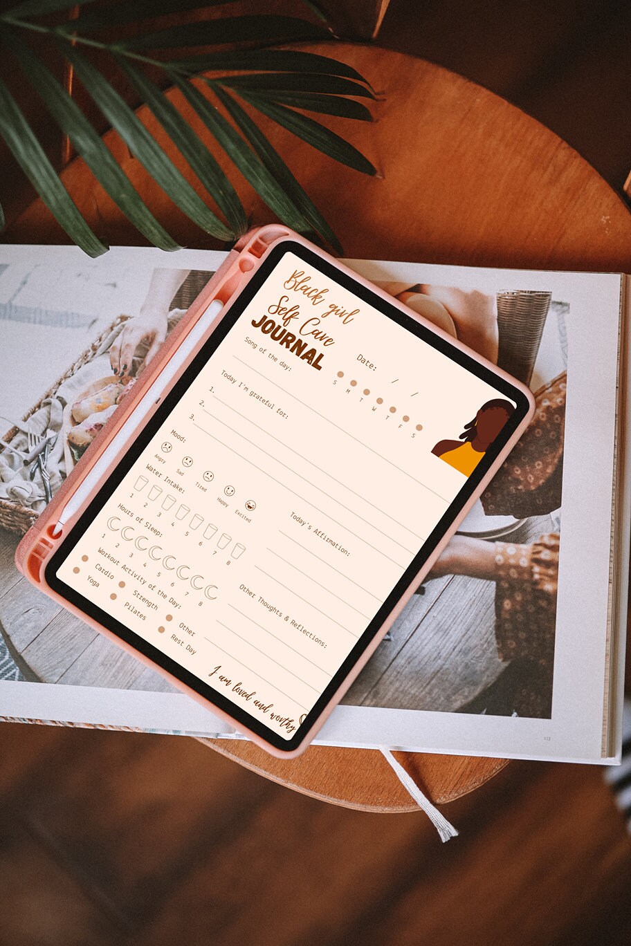 Daily Self Care Journal Printable, Black Girl Planner, Black Girl Self ...