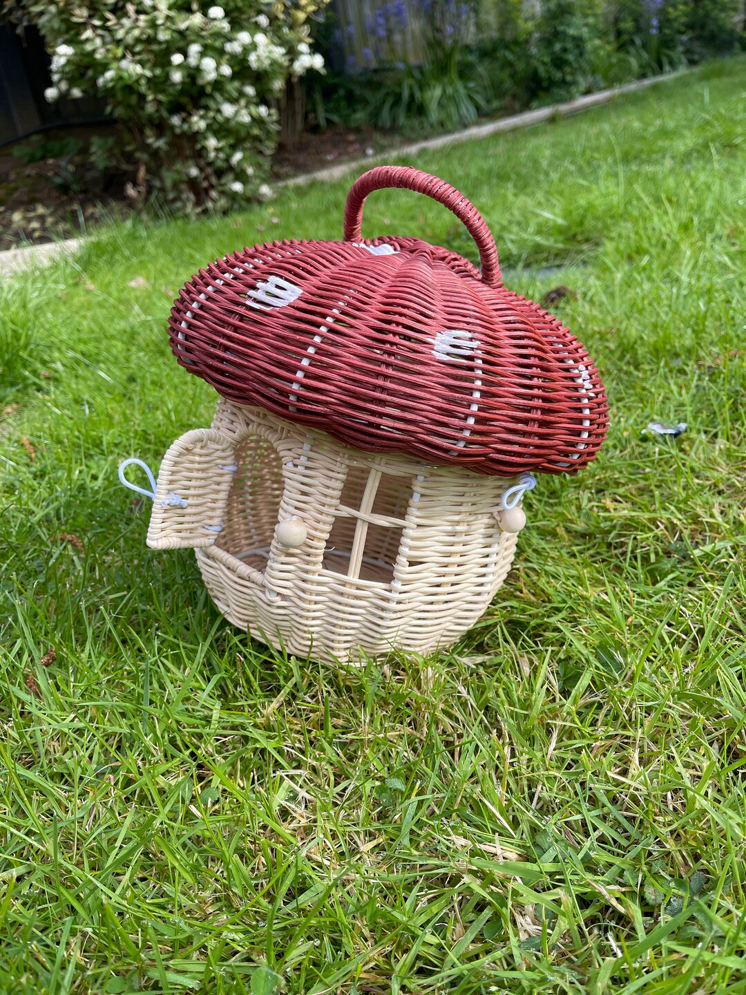 Wicker Mushroom Basket-wicker Toadstool Foraging Basket-wicker Basket ...