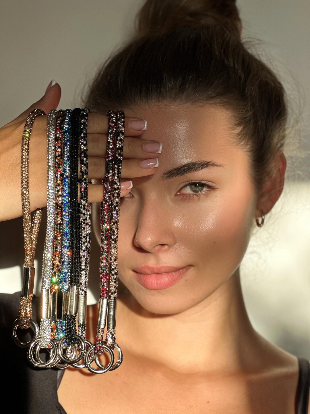 Crystal Stone Phone Strap - Wrist Phone Strap- Phone Case Strap ...