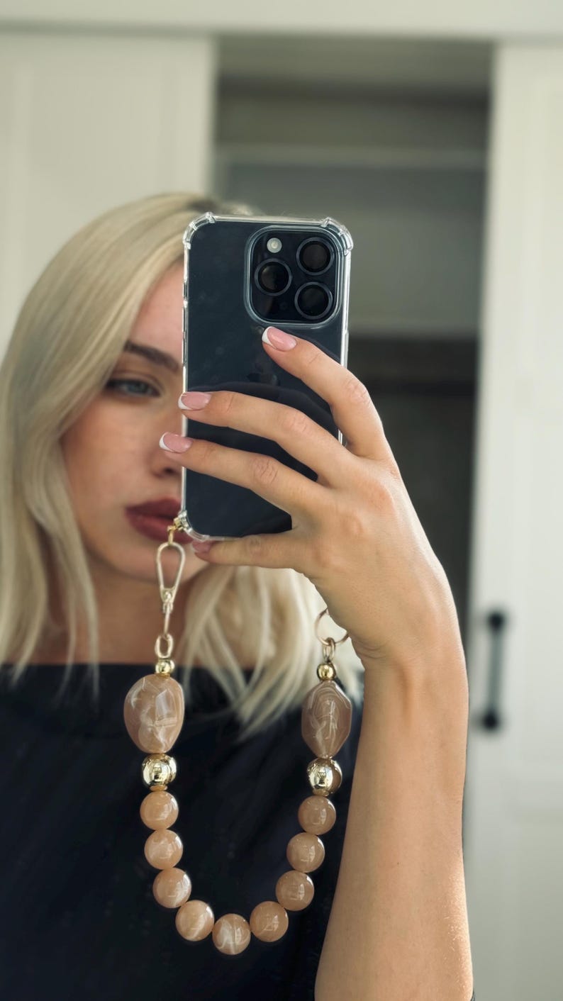 Luxury Beaded Phone Strap, Crystal Beaded Wrist Phone Strap, Wrist ...