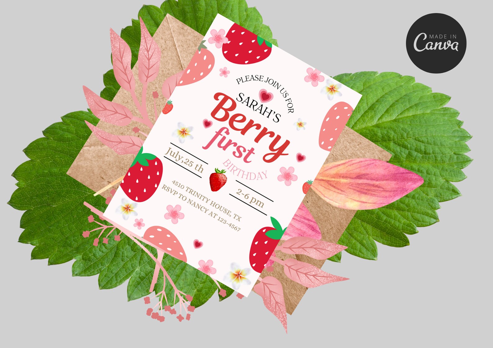 Evite Berry First Birthday Invitation Template, Berry First Birthday ...