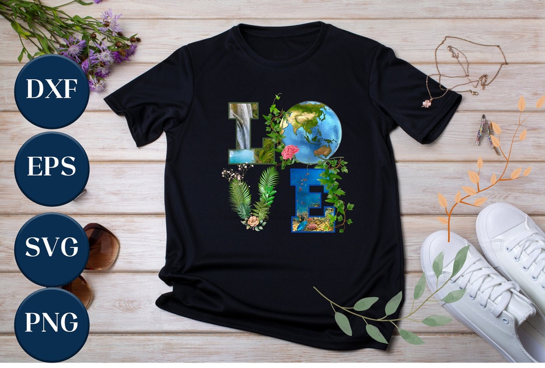 Love the Planet Svg, Earth Day SVG, Save the Planet Svg, Earth Month ...