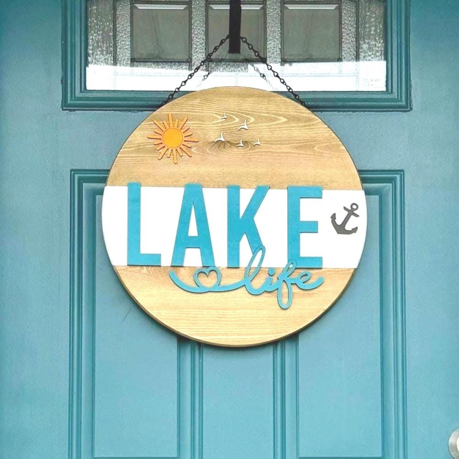 Lake Life Door Hanger-summer Door Hanger-front Porch Decor-beach Decor ...