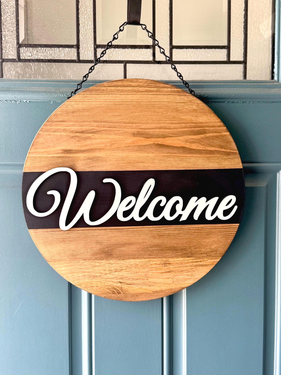Welcome Sign-front Door Sign-welcome Door Hanger-porch Decor-front ...