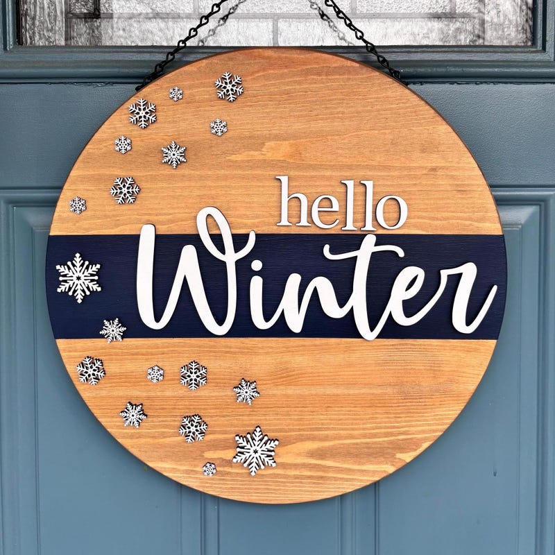 Winter Door Hanger - Etsy