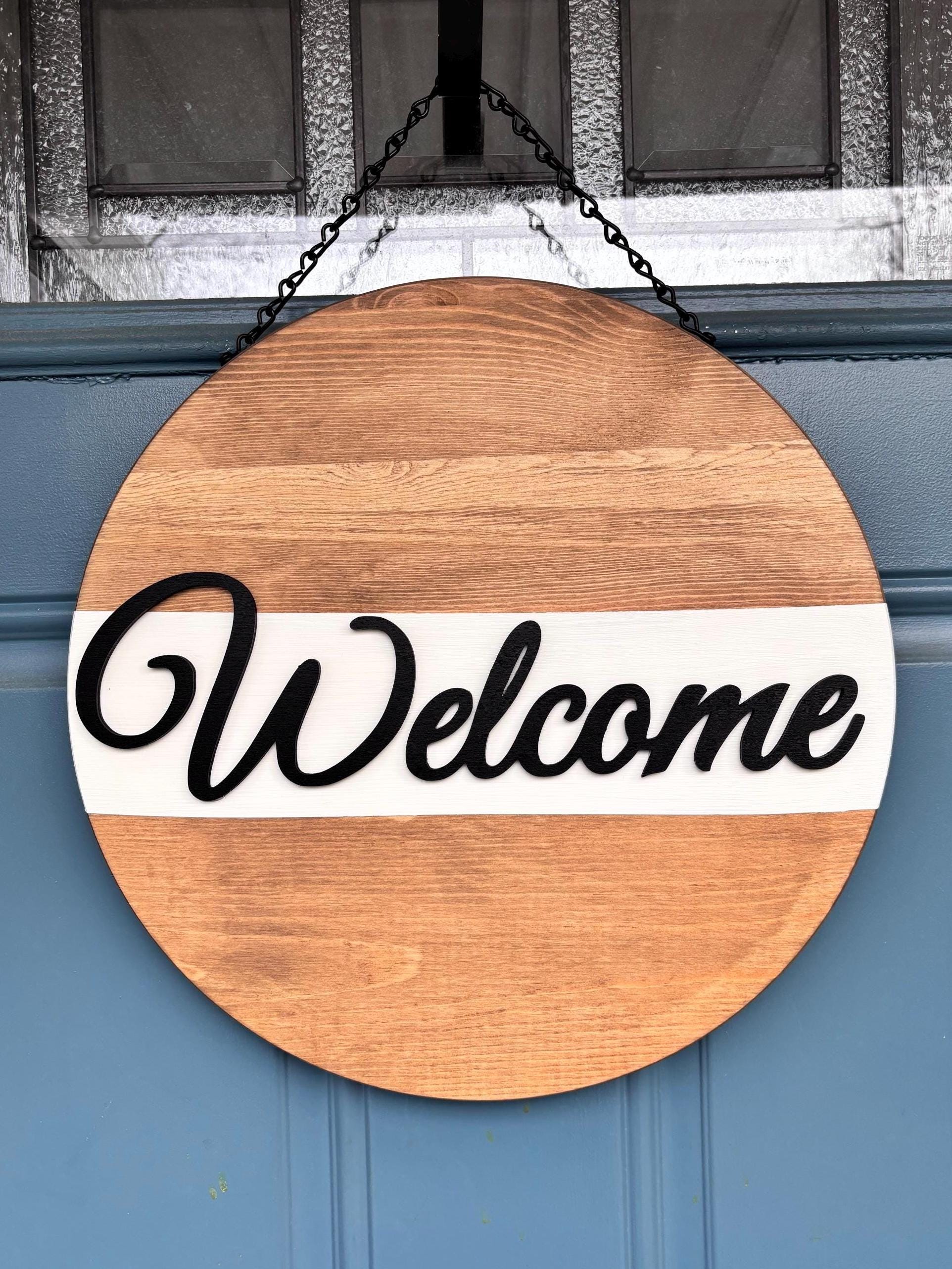 Welcome Sign-front Door Sign-welcome Door Hanger-housewarming Gift ...