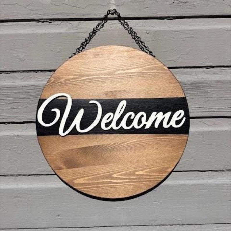 Welcome Sign-front Door Sign-welcome Door Hanger-housewarming Gift ...