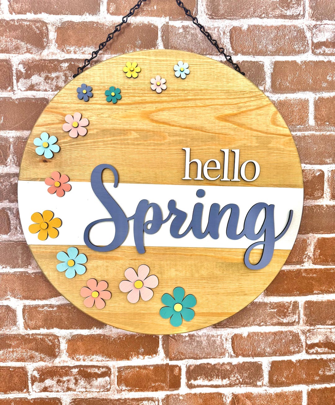 Spring Door Hanger-easter Decor-spring Front Door Decor-wreath-welcome ...