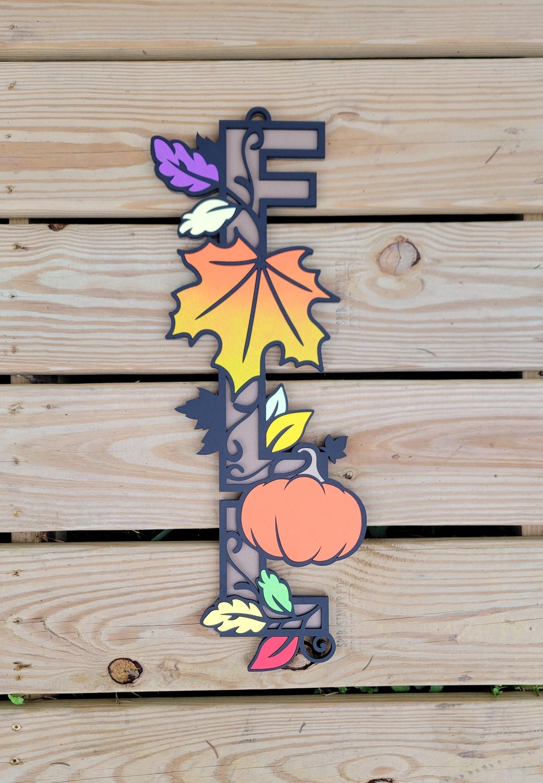 Colorful Wooden Fall Wall Hanger | Seasonal Wall Decor - Etsy