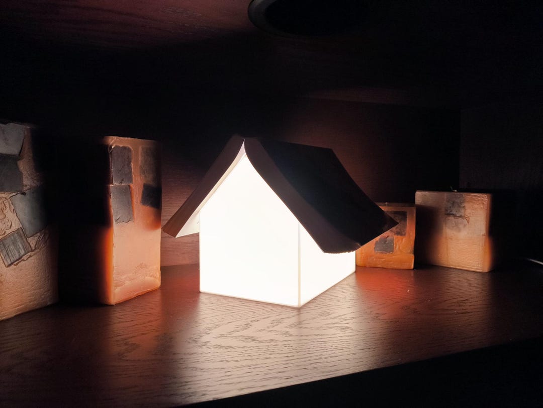 House-shaped Book Rest Lamp USB Bedside Night Light - Etsy