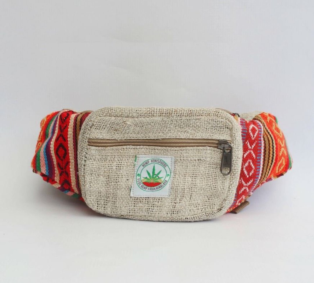 Hemp Fanny Pack | Vegan Bum Bag With Colorful Details - Etsy