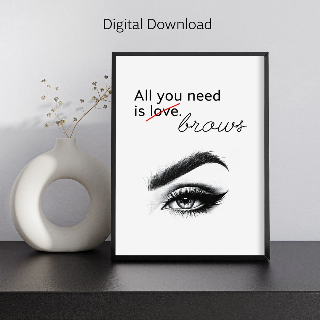 Brow Quote Print: Salon Decor, Brow Tech Art (digital Download) - Etsy