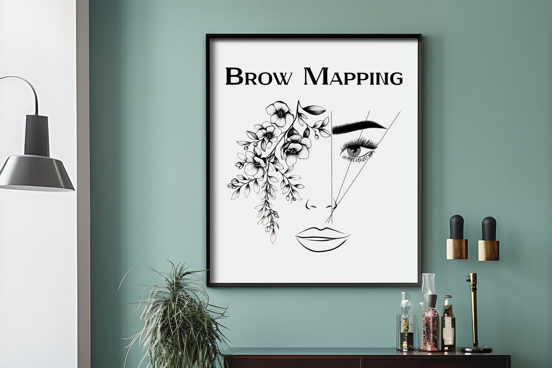 Brow Salon Decor, PMU Brow Art, Powder Brow Poster, PMU Brow Aftercare ...