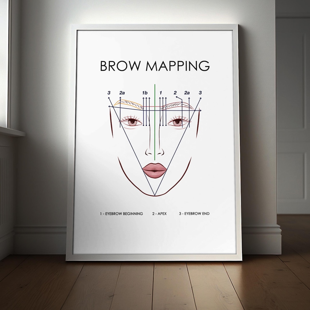 Brow Salon Decor, PMU Brow Art, Powder Brow Poster, PMU Brow Aftercare ...