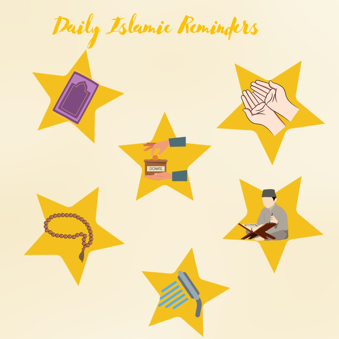 Daily Islamic Reminders / Daily Muslim to Do Poster, Sunnah, Children ...