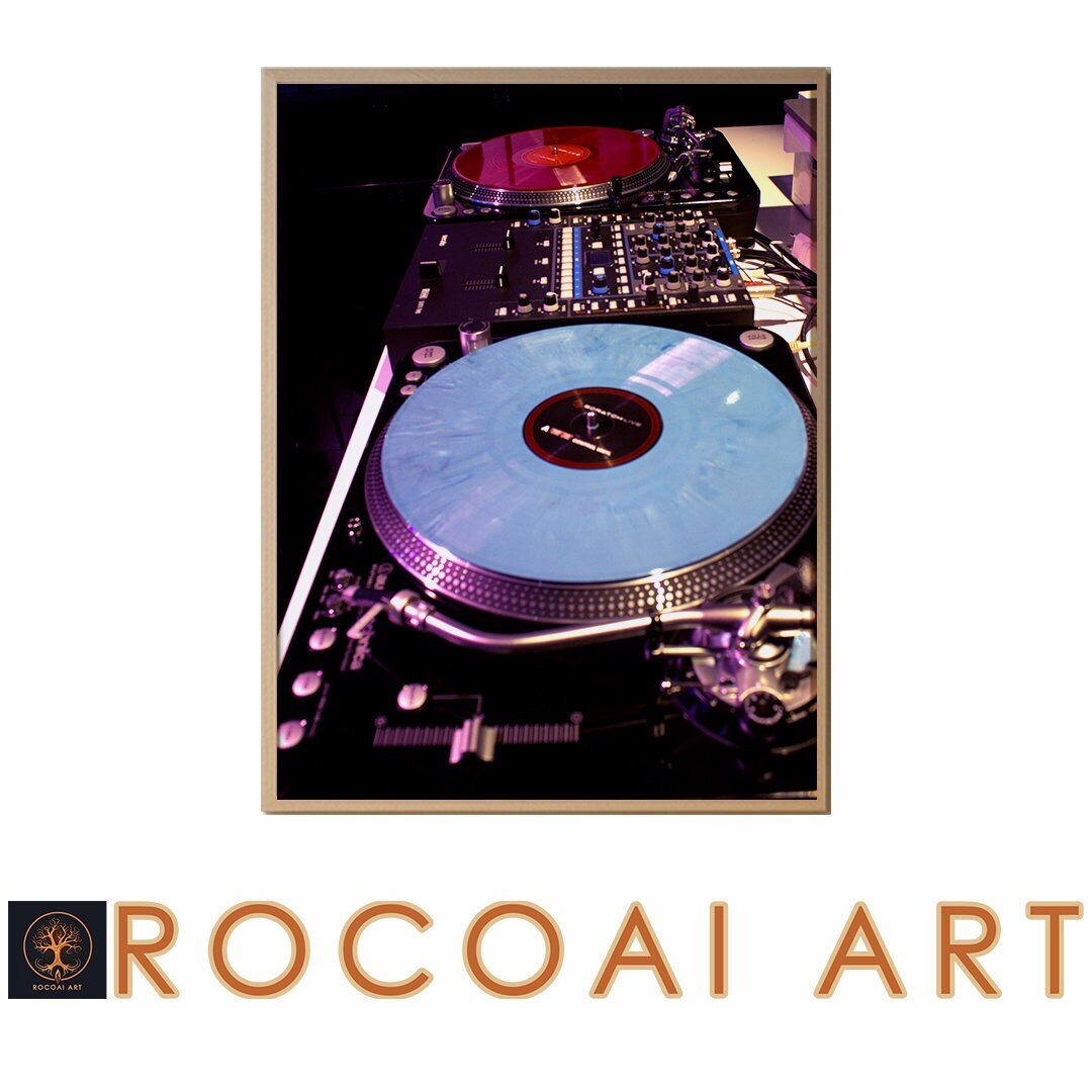 DIGITAL WALL ART Turntable Photo Instant Download Wall Art Print ...