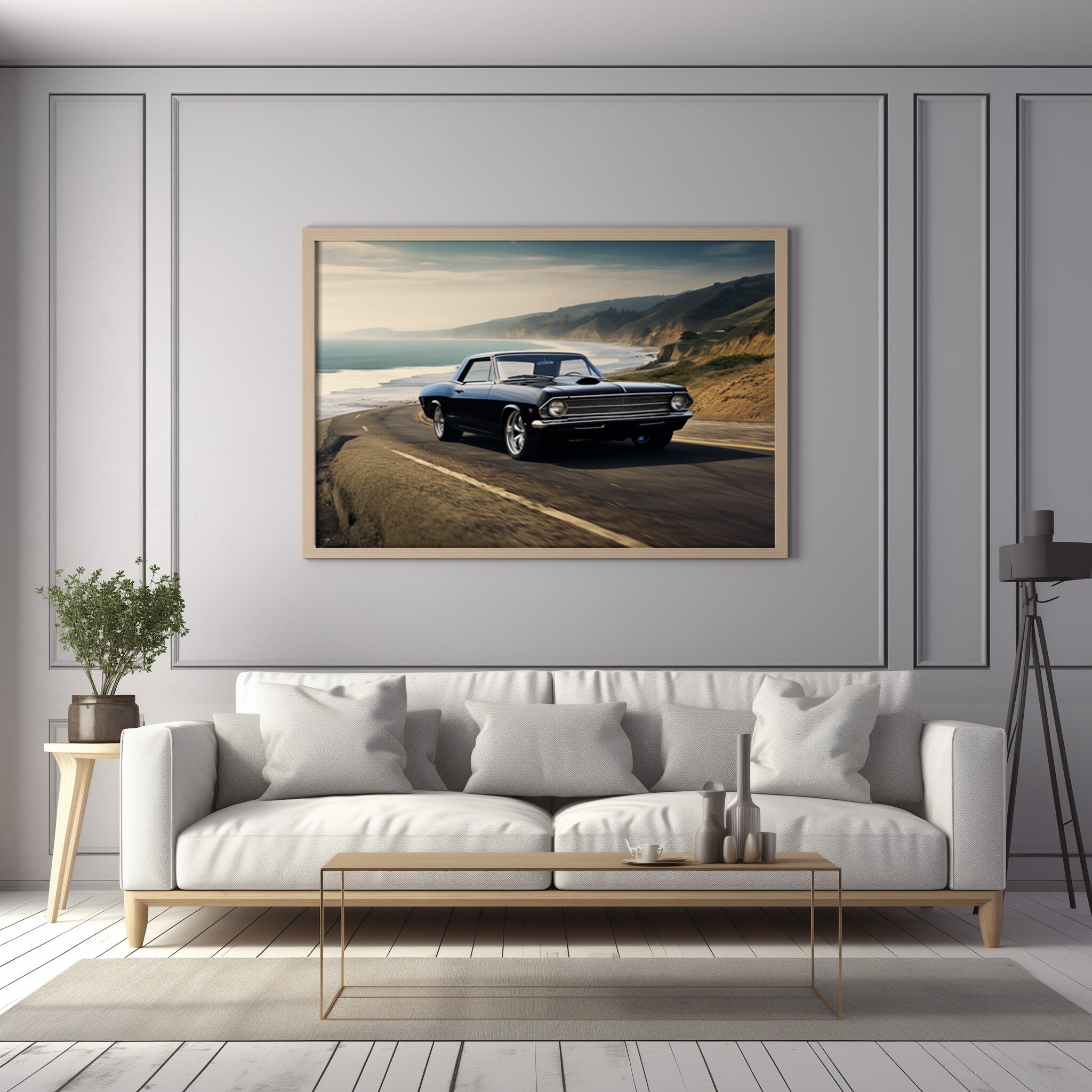 CAR WALL Art - Muscle Car Prints, Muscle on Road Wall Art Decor ...