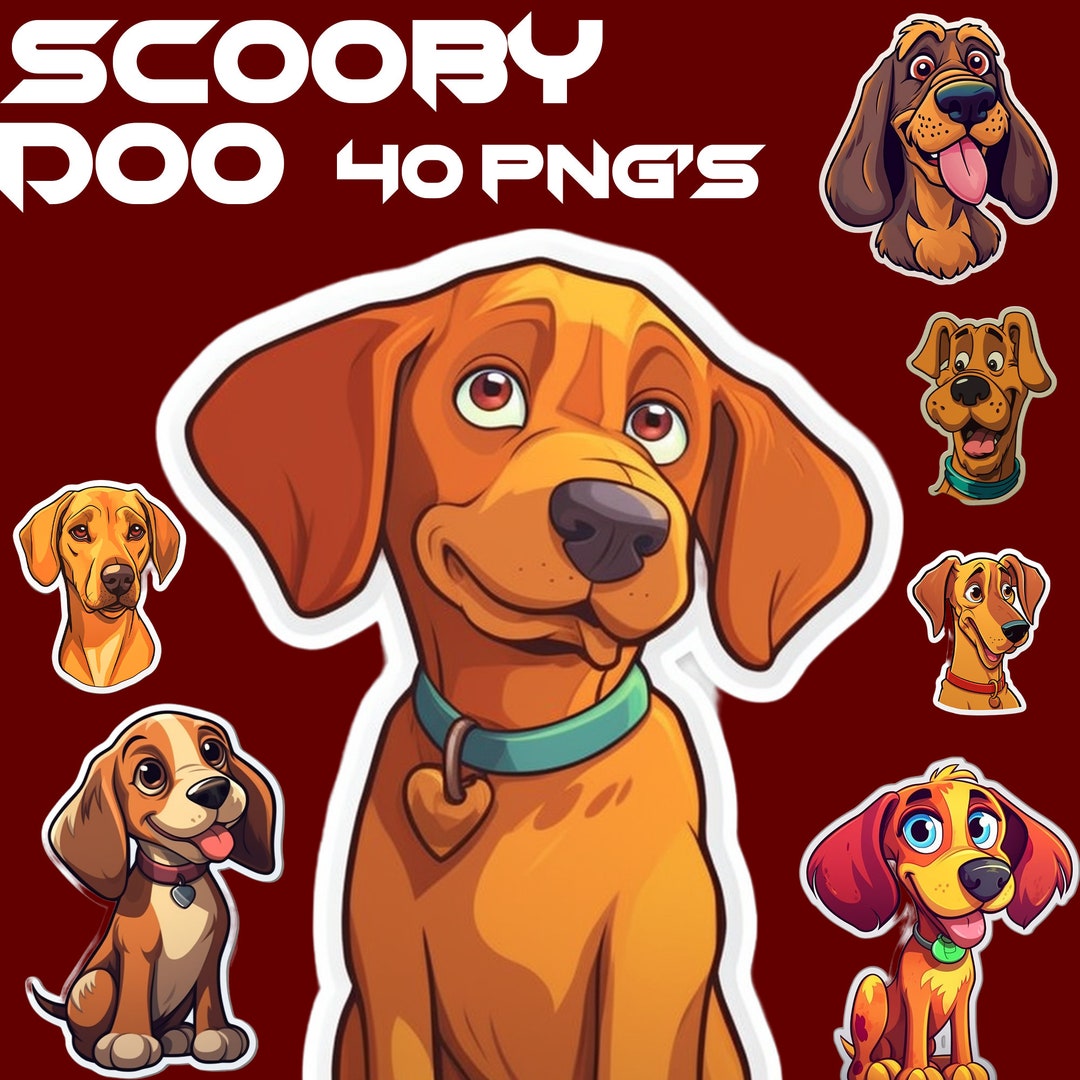 Sc-ooby Doo PNG Bundle, Cartoon PNG, Sublimation, Silhouette, Digital ...