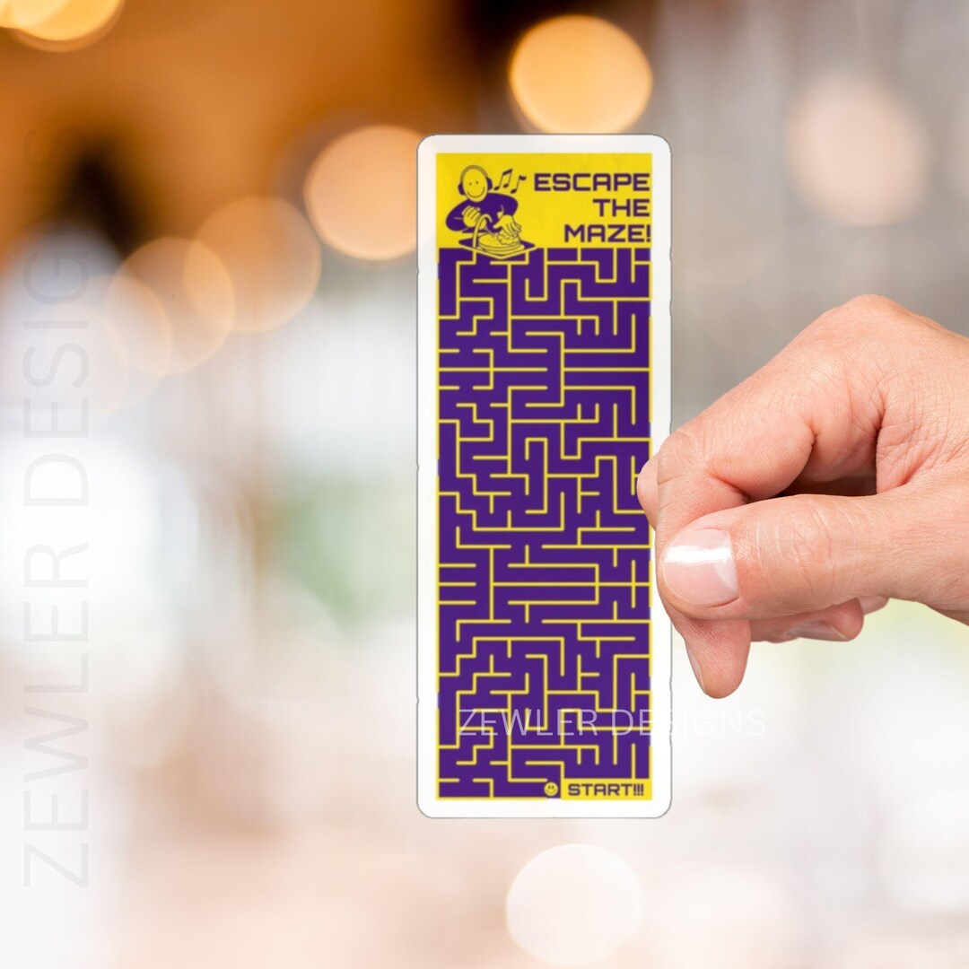 Maze Sticker, Cute Maze Sticker for Laptop, Water Bottle Sticker for ...