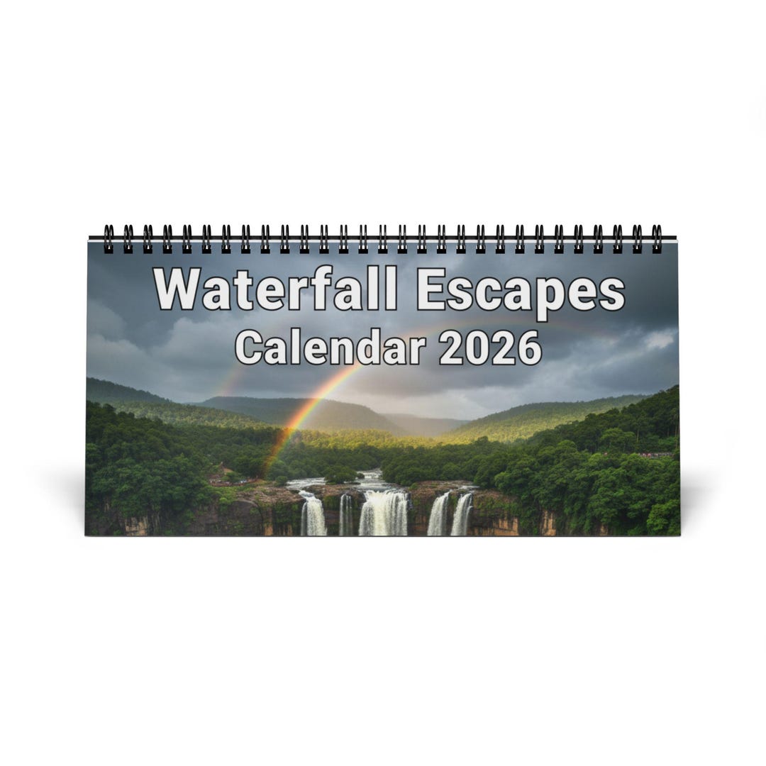 Waterfall Escapes Calendar 2026, 2026 Desktop Calendars, Nature Lover ...