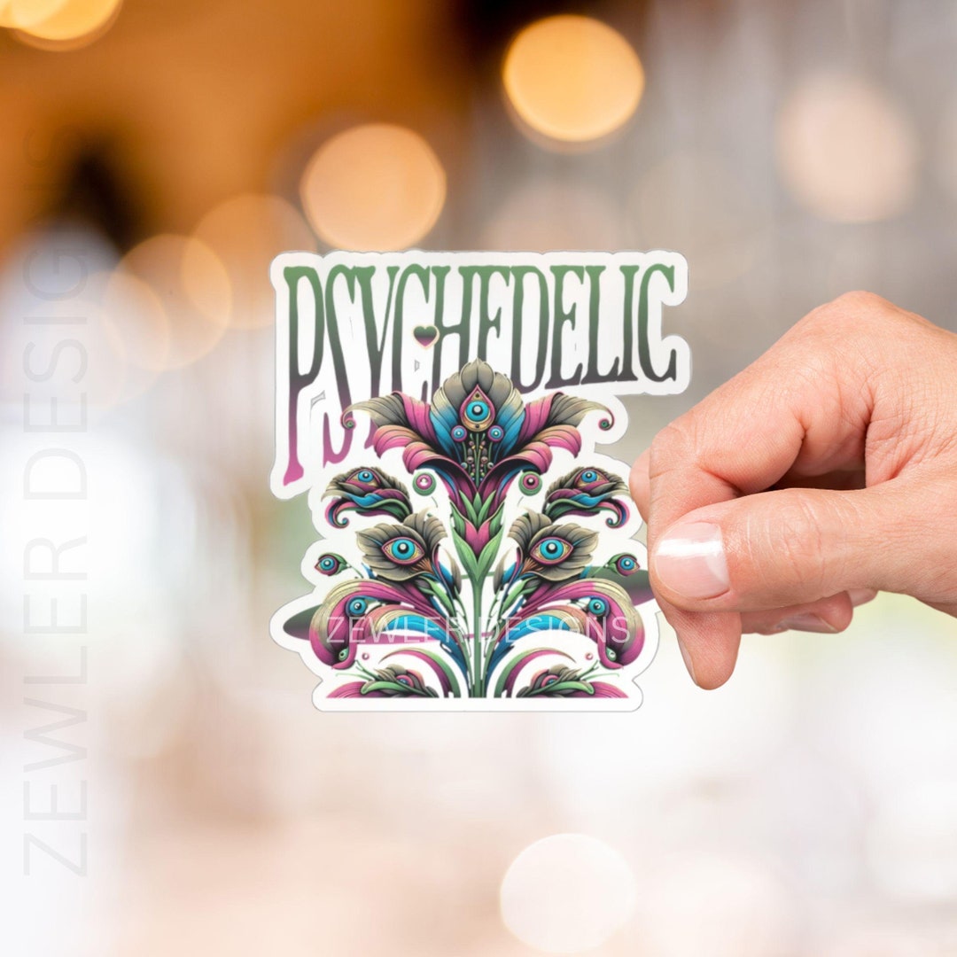 Psychedelic Third Eye Stickers Decal, Water Bottle Laptop, Kindle ...