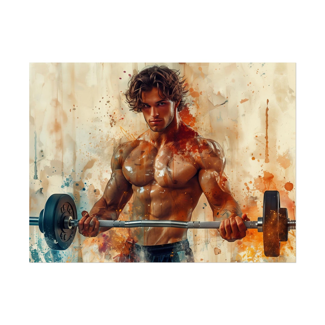 Motivational Posters: Boy Lifting Hard in Gym rolled Posters Fine Art ...