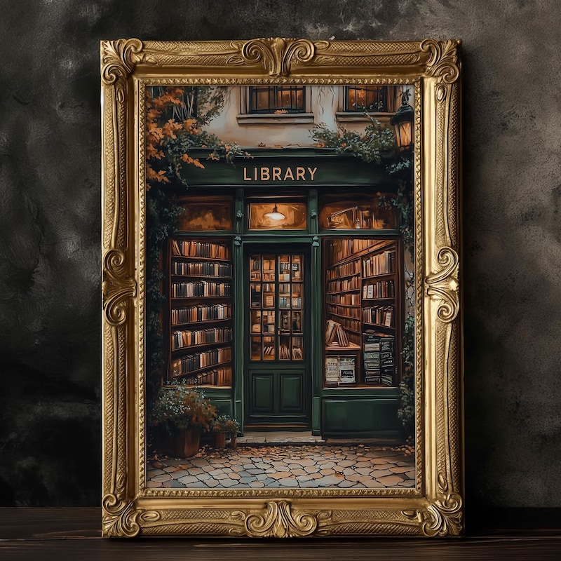 Library Wall Art - Etsy