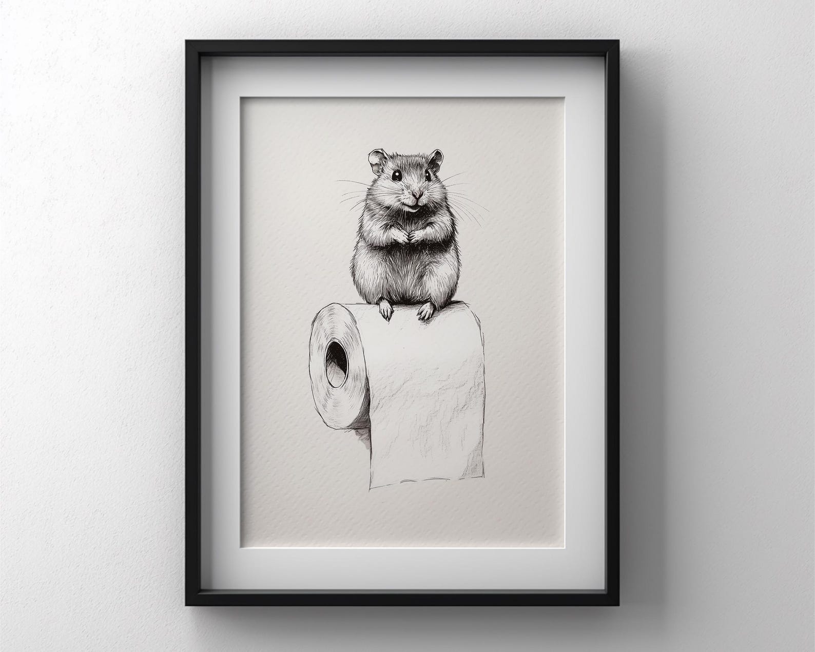 Hamster Poster Animal Bathroom Poster Hamster Gift Hamster Art Bathroom ...
