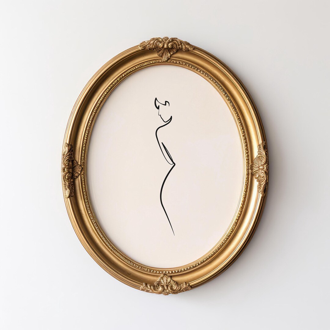 Woman Line Drawing Art Print, Female Body Print Poster, Minimalist ...