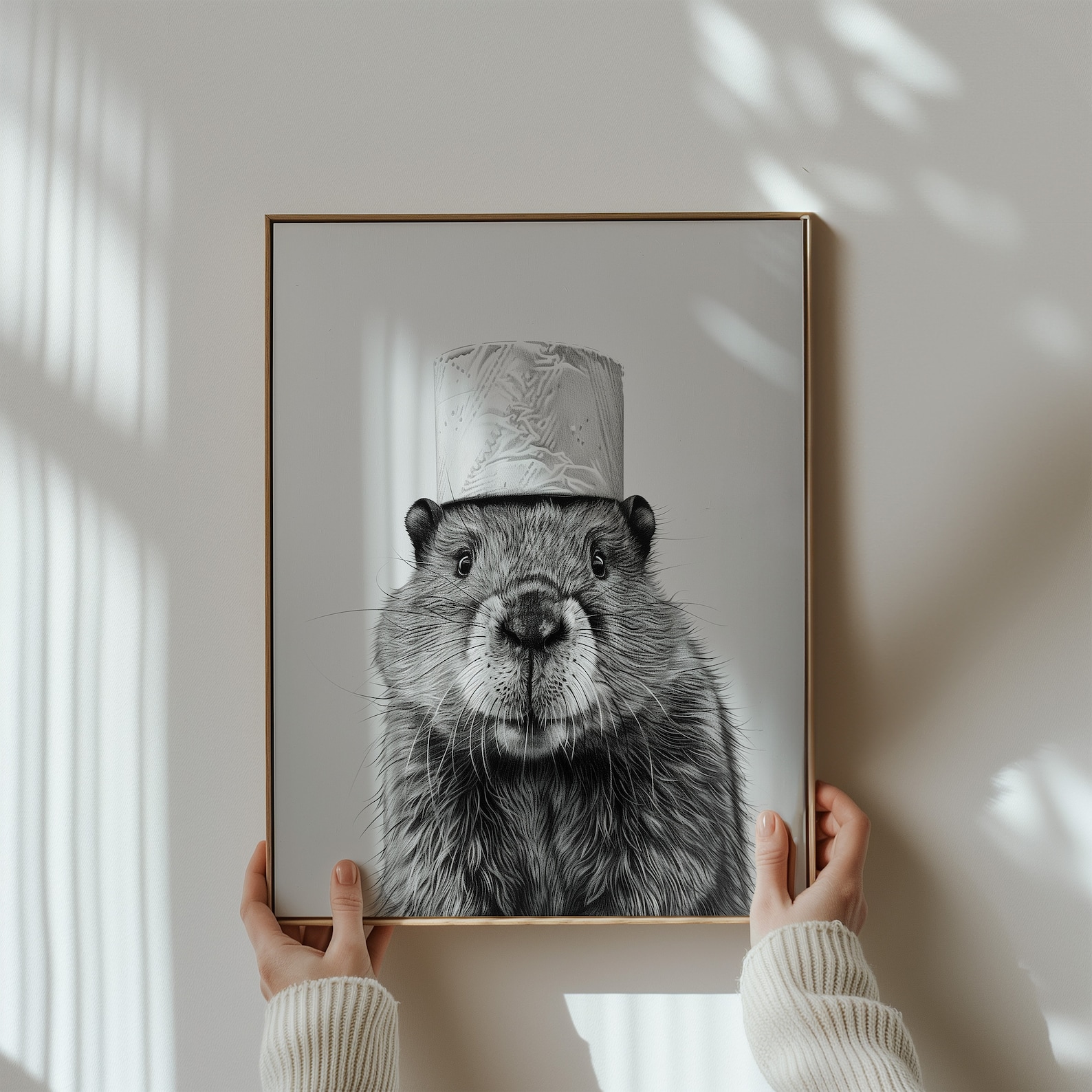 Beaver, Beaver Print, Beaver Poster, Animal Toilet Painting, Beaver ...