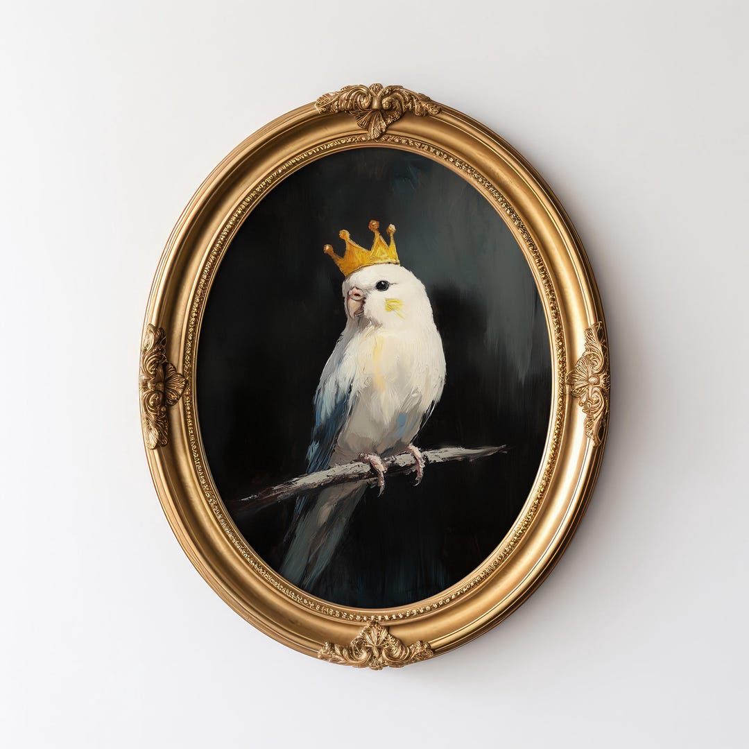 Budgie Art, Budgie Poster, Budgie Print, Budgie Gift, Dark Academia ...