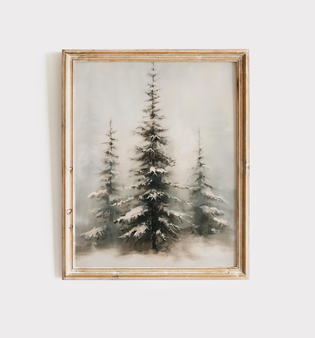 Winter Forest Print, Snowy Tree Poster, Christmas Countdown Print ...