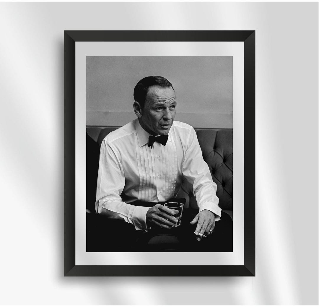 SINATRA GETTING A DRINK, Photography Prints, Wall Art, Black and White ...
