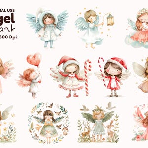 Angel Watercolor Clipart , Transparent Png, Commercial Use - Etsy