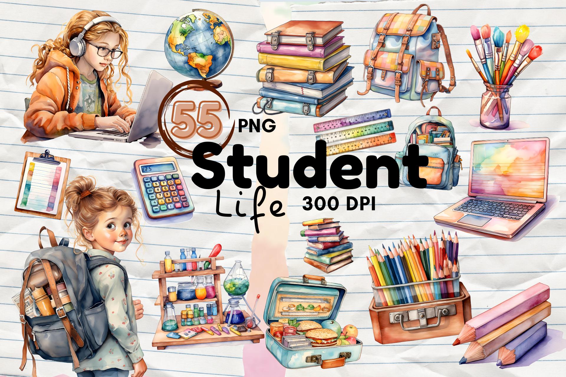 Student Clip Art, Student Stationery, School Supplies, School Clip Art ...