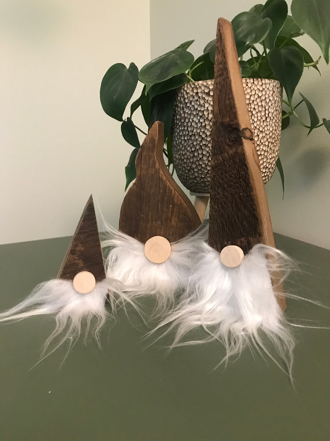 Set of 3 Gnomes, Barn Board Gnomes, Gift for Him, Gift for Her, Rustic ...