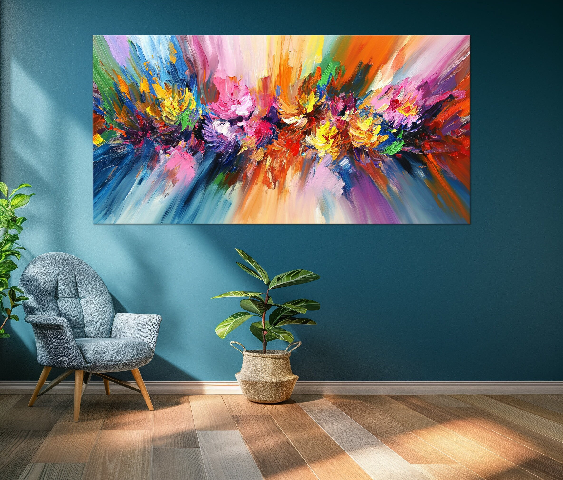 Colorful Abstract Canvas Print Modern Art Home Decor Abstract Print ...