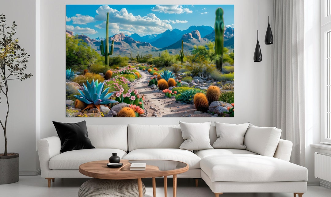 Saguaro Cactus Canvas Print Arizona Desert Wall Art Arizona Print ...