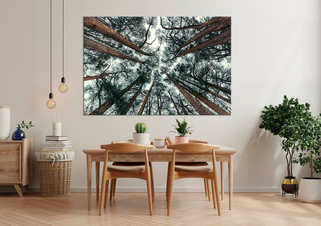 Forest Canvas Print Forest Landscape Wall Art Green Forest Art Trees ...
