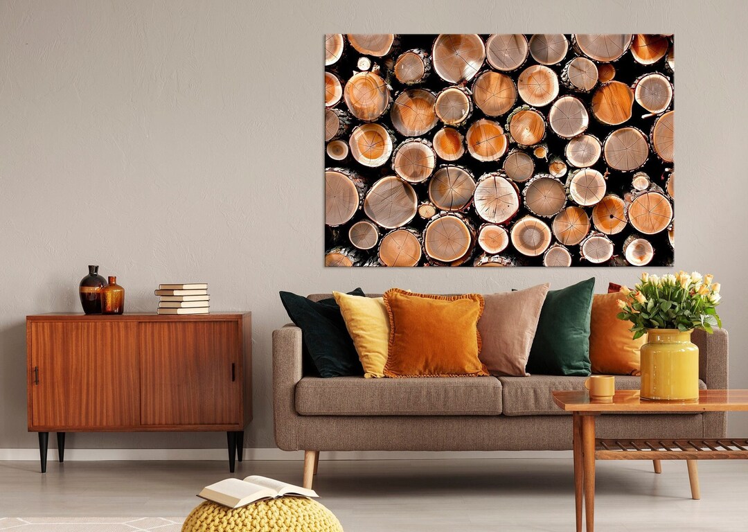 Wooden Blocks Canvas Print Wood Texture Art Tree Print Wood Canvas ...