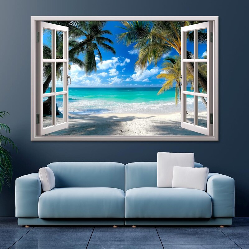 Large Window Scenes Beach - Etsy