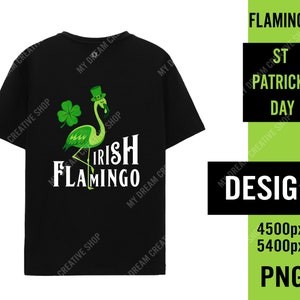 Flamingo Shamrock St Patricks Day PNG, Funny St Patrick’s Day Png ...